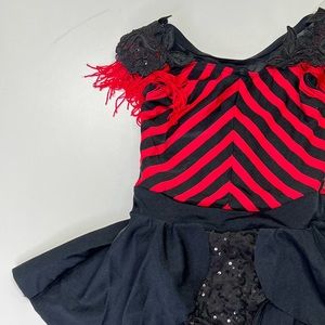 Weissman | Costumes | Weissman Dance Costume Striped Bustle Leotard ...